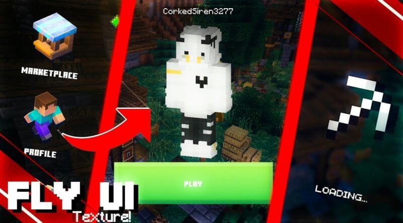Fly UI 1.20, 1.19 - изменённый интерфейс для Minecraft PE скачать