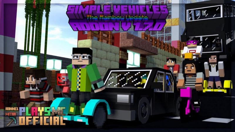 Simple Vehicles 1.20, 1.19 - мод на 🚙машины для Minecraft PE скачать