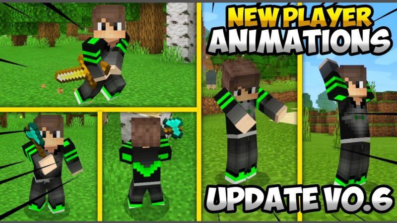 New Player Animation 1.20, 1.19 - мод на новую анимацию для Minecraft ...